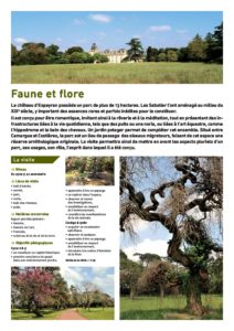 Fiche faune et flore - Les projets éducatifs du CHâteau d'Espeyran
